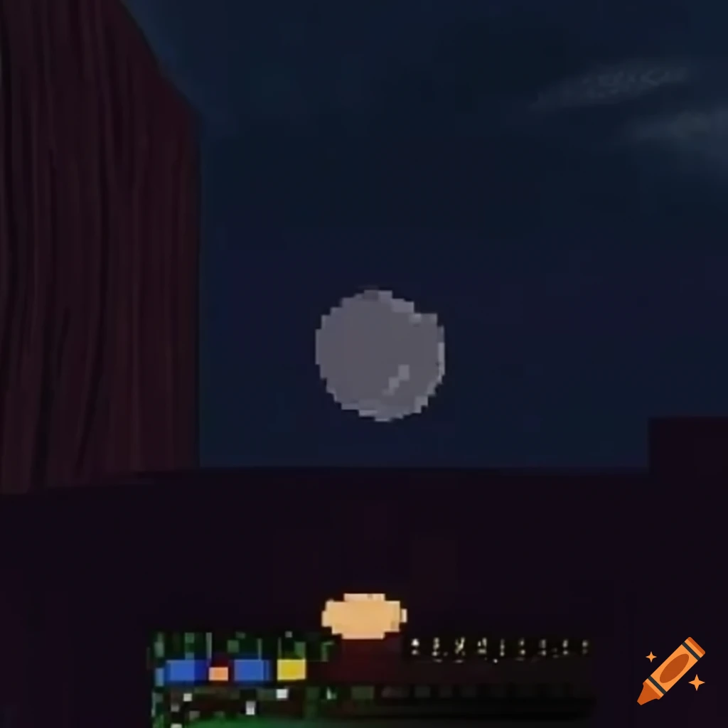 Minecraft moon dreamcore on Craiyon