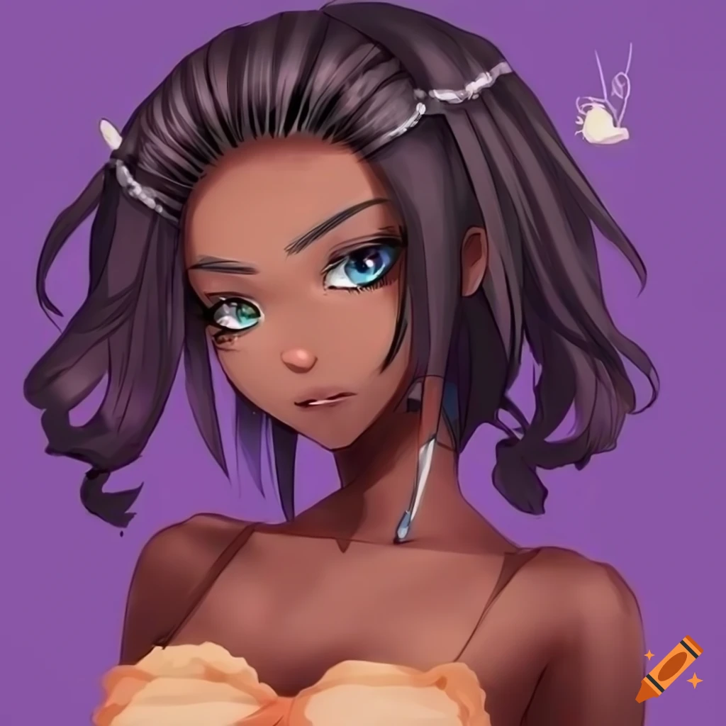 Dark skin anime girl store