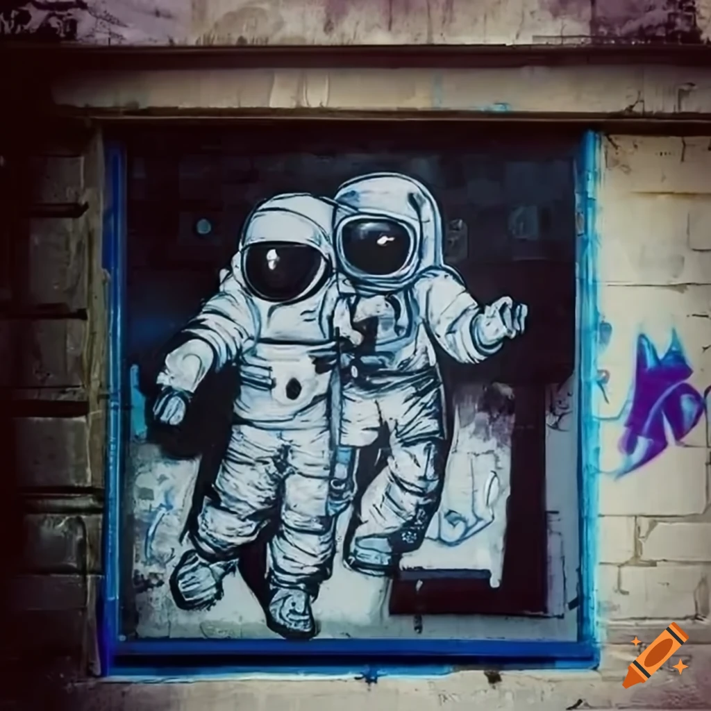 Astronaut graffiti art on Craiyon