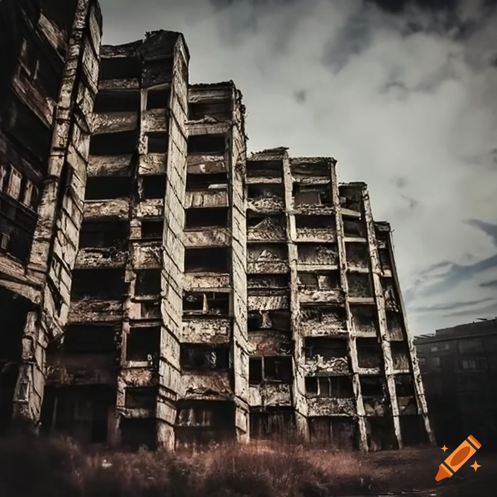 Hauntingly beautiful ruins of post-soviet architecture during the siege ...