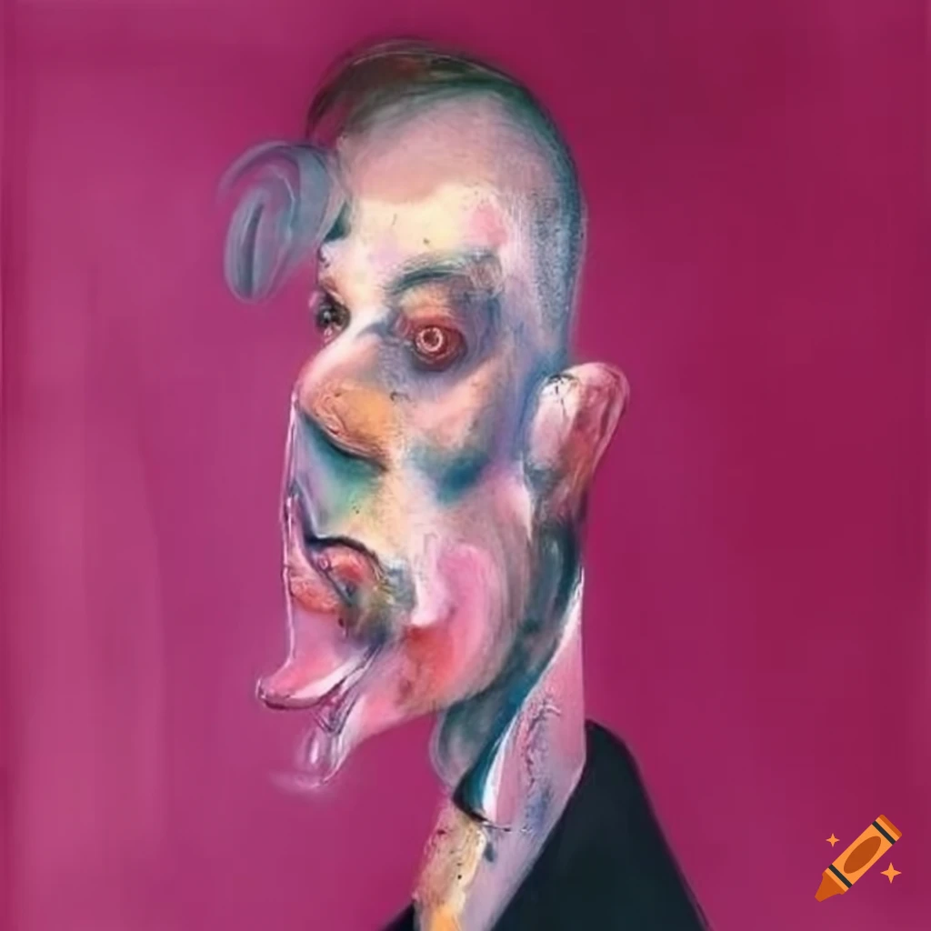 Man in a pink suit, francis bacon surrealism masterpiece on Craiyon