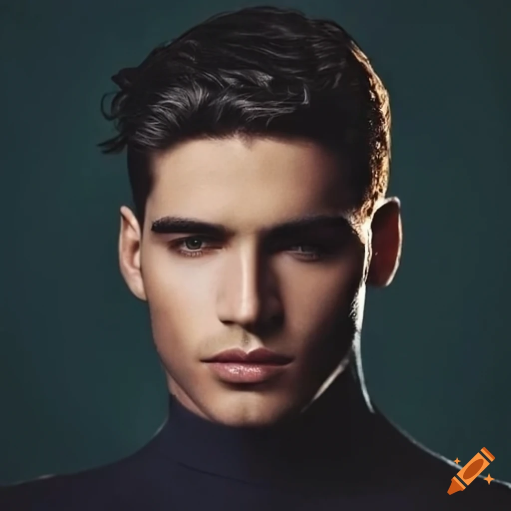 Male Supermodel With Unique Features On Craiyon