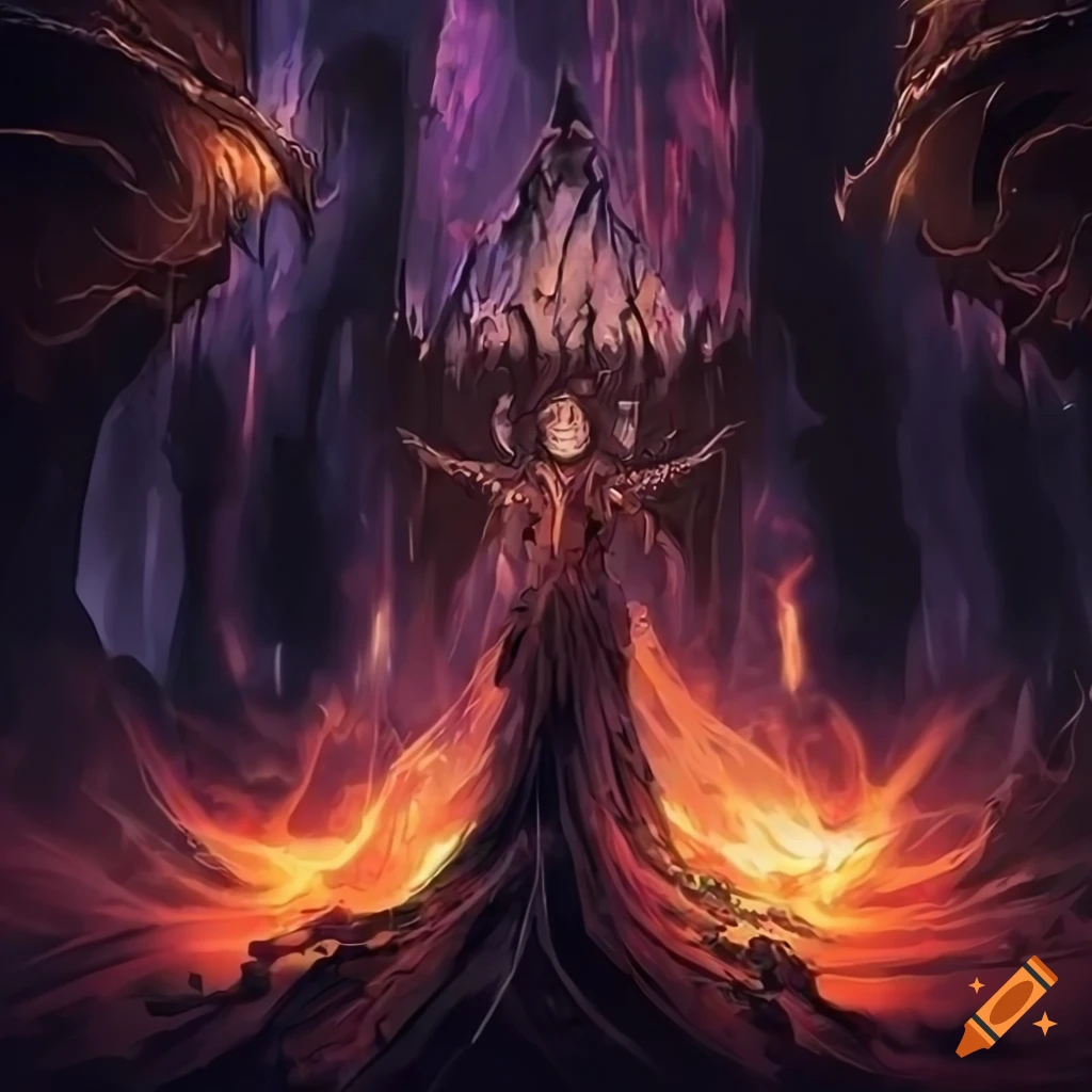 Epic illustration of pure destruction in a fantasy card design on Craiyon