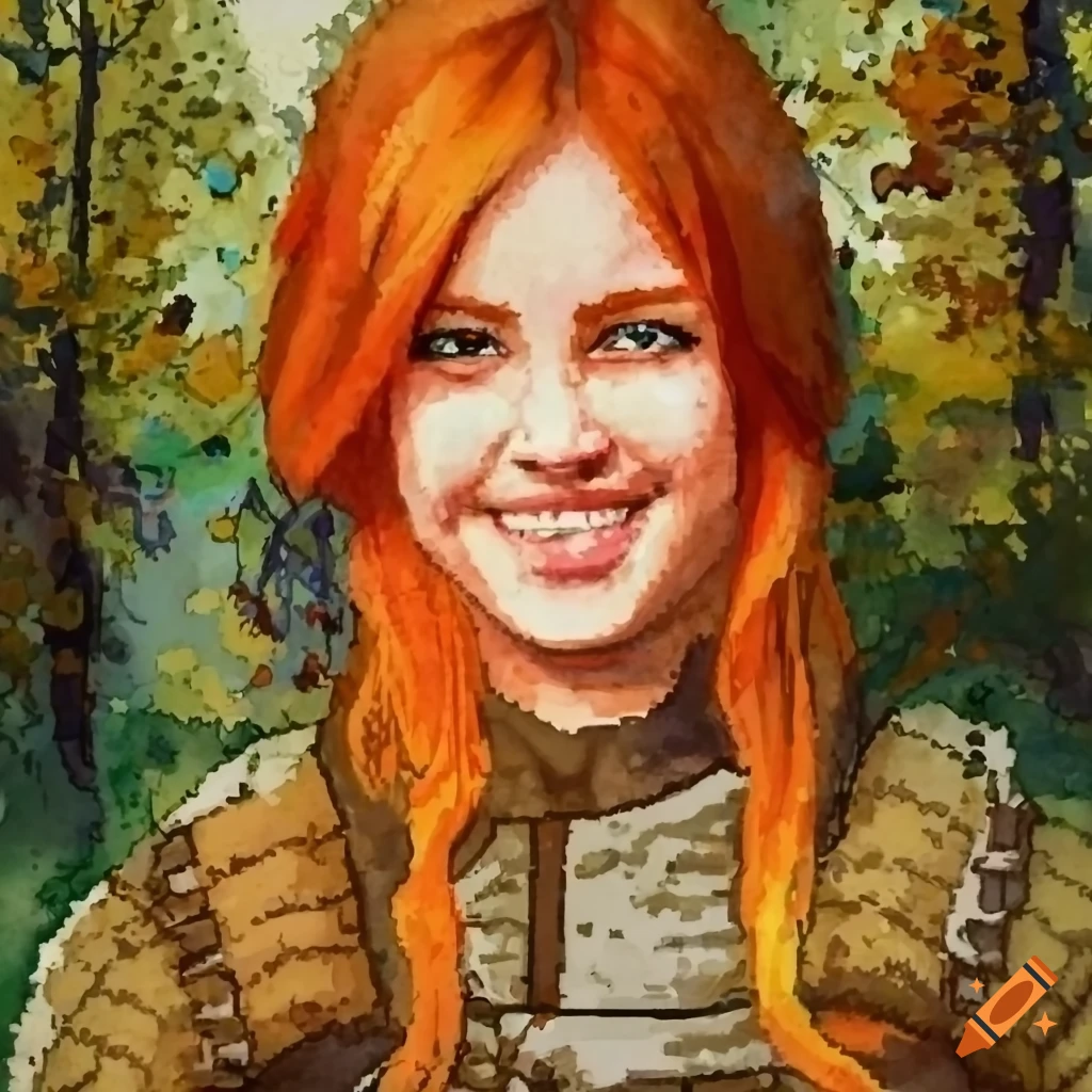 Pixel art hyperrealism portrait of a smiling jrpg heroine with wolf ...