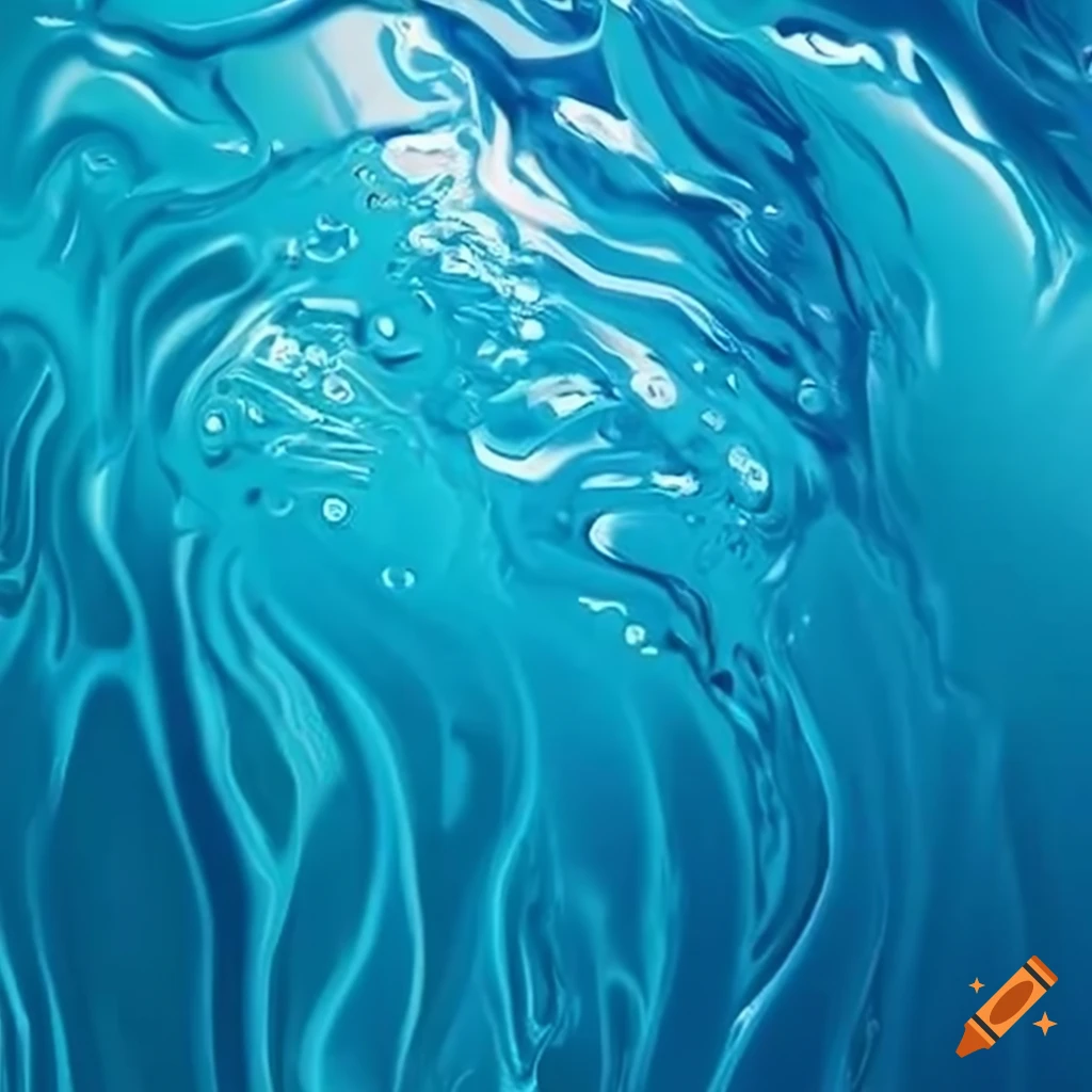 Sharp blue water on Craiyon