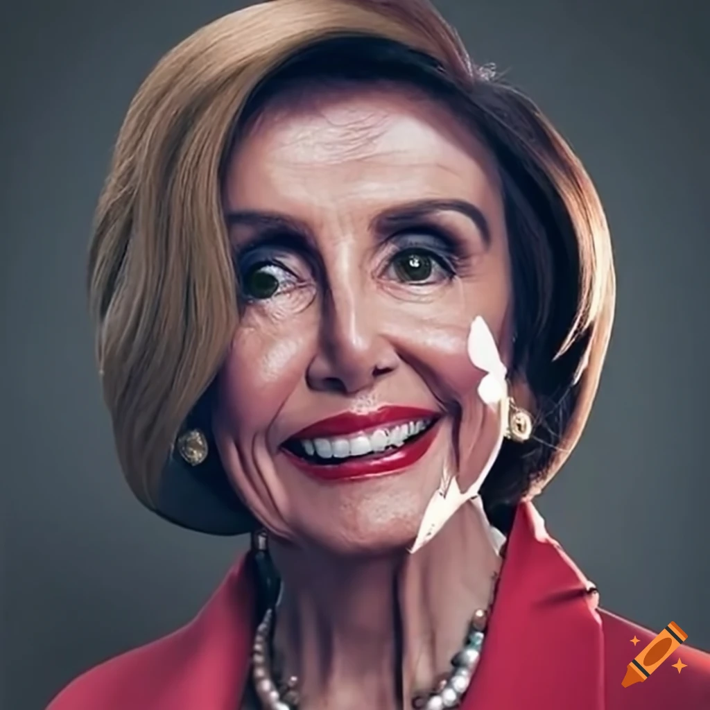 Nancy pelosi in a stylized superhero costume on Craiyon