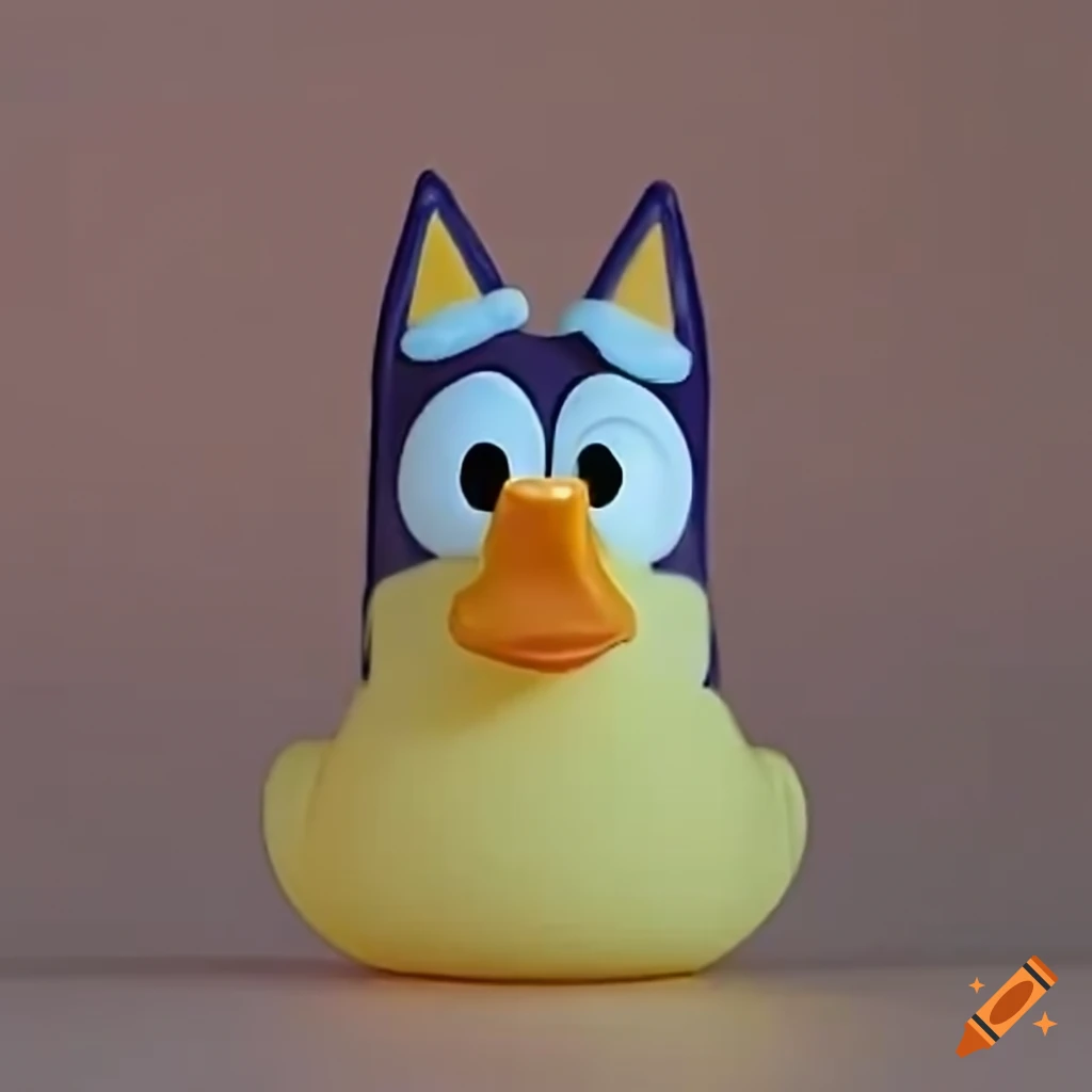 Bluey as a Rubber Duck toy on Craiyon
