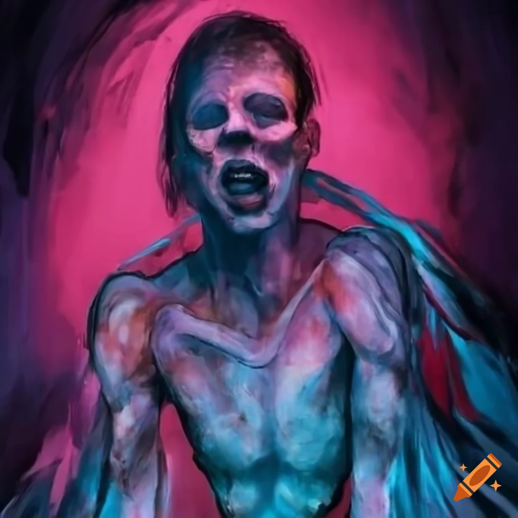 Artistic interpretation blending machine god concept with Francis Bacon ...