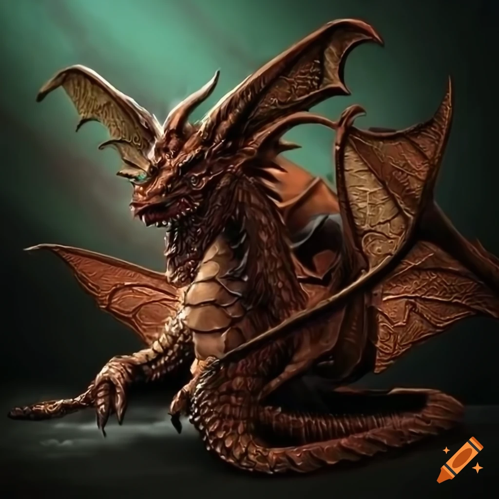 Copper dragon wyrmling on Craiyon