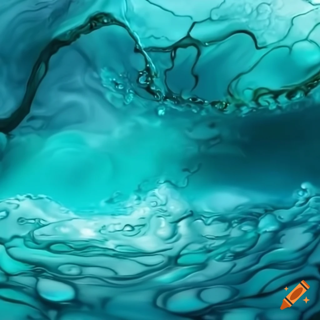 Water sprite design with blue and turquoise hues and water effects on ...