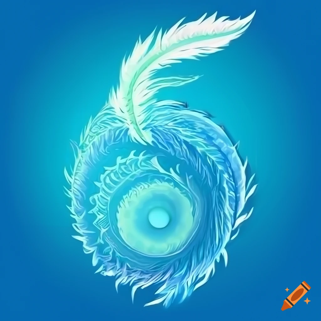 Wind druid (air) character with sky blue and white color scheme and ...