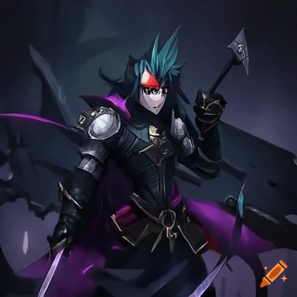 Anime dark fantasy hero with a great sword in a corrupted lair on Craiyon