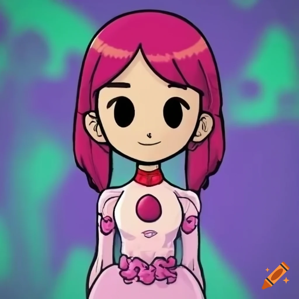 Female original character from rhythm heaven as a princess on Craiyon