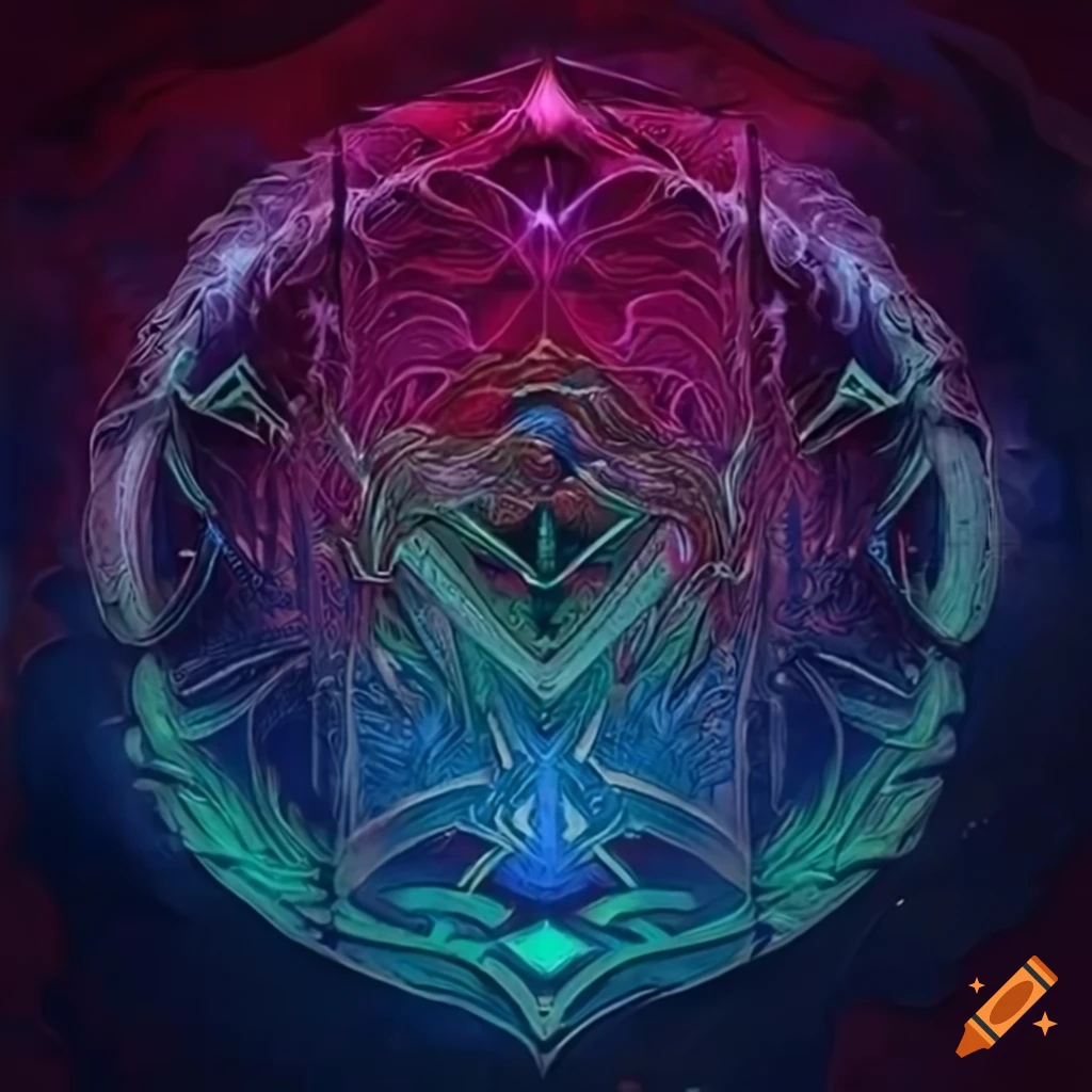 Abstract emblem of lost fates on Craiyon