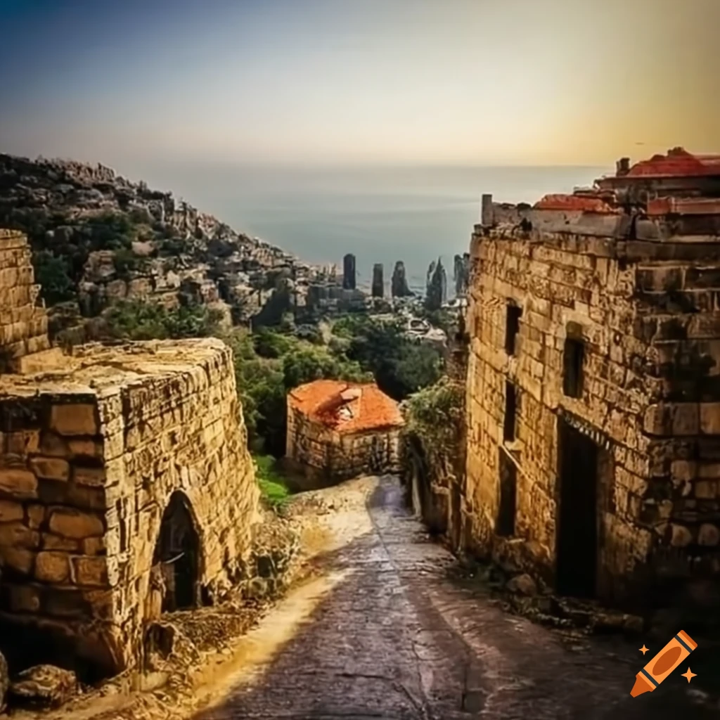 Beautiful photography of beit adra village in southern lebanon on Craiyon