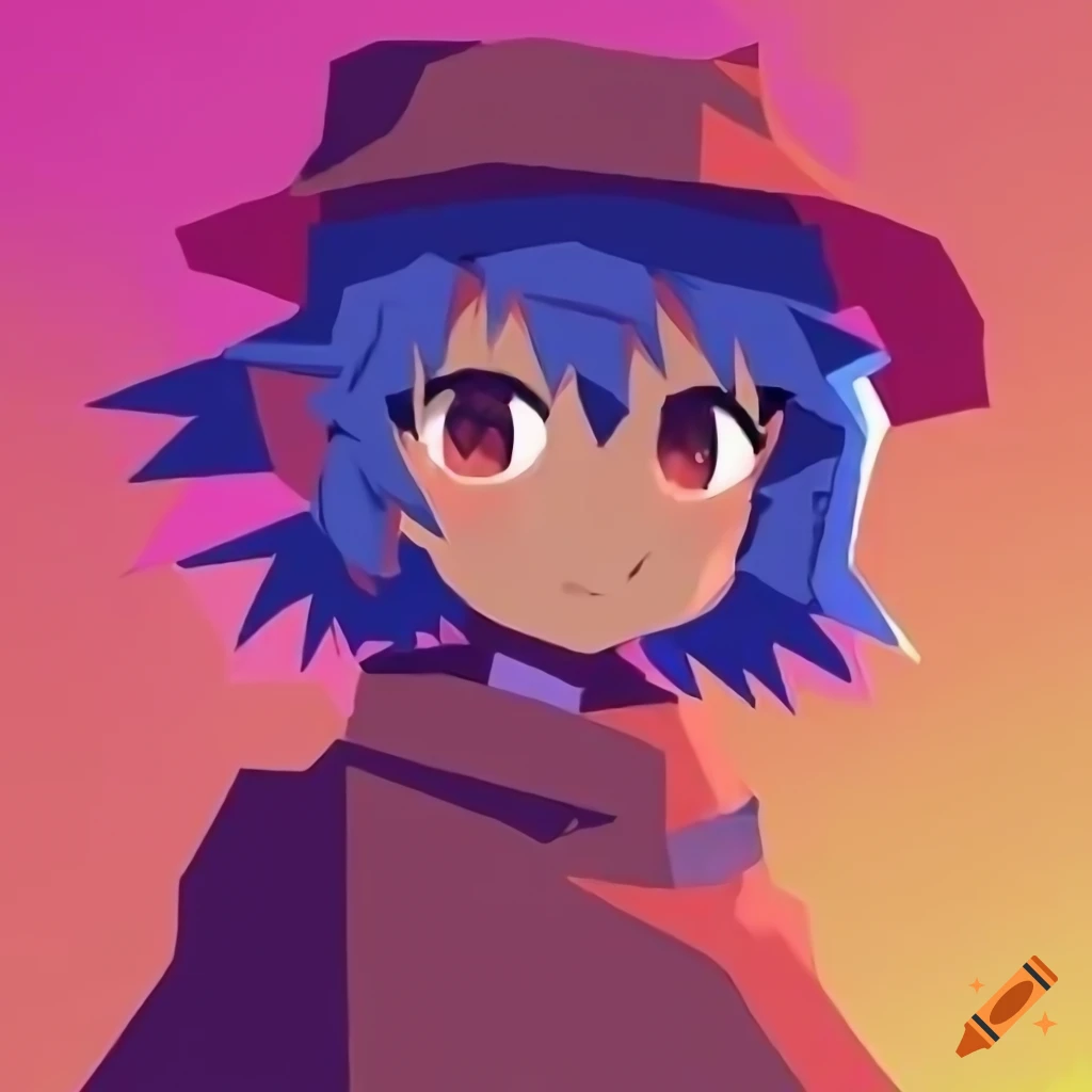 Niko fanart in anime style with geometric shapes shading and lighting ...