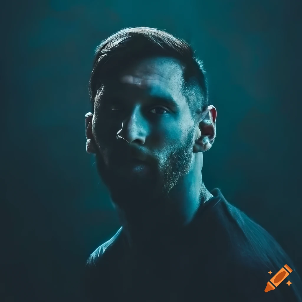 Lionel messi portrait with striking features in ultra hd on Craiyon