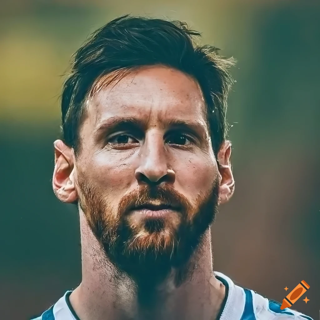 Dreamy portrait of lionel messi in natural setting on Craiyon