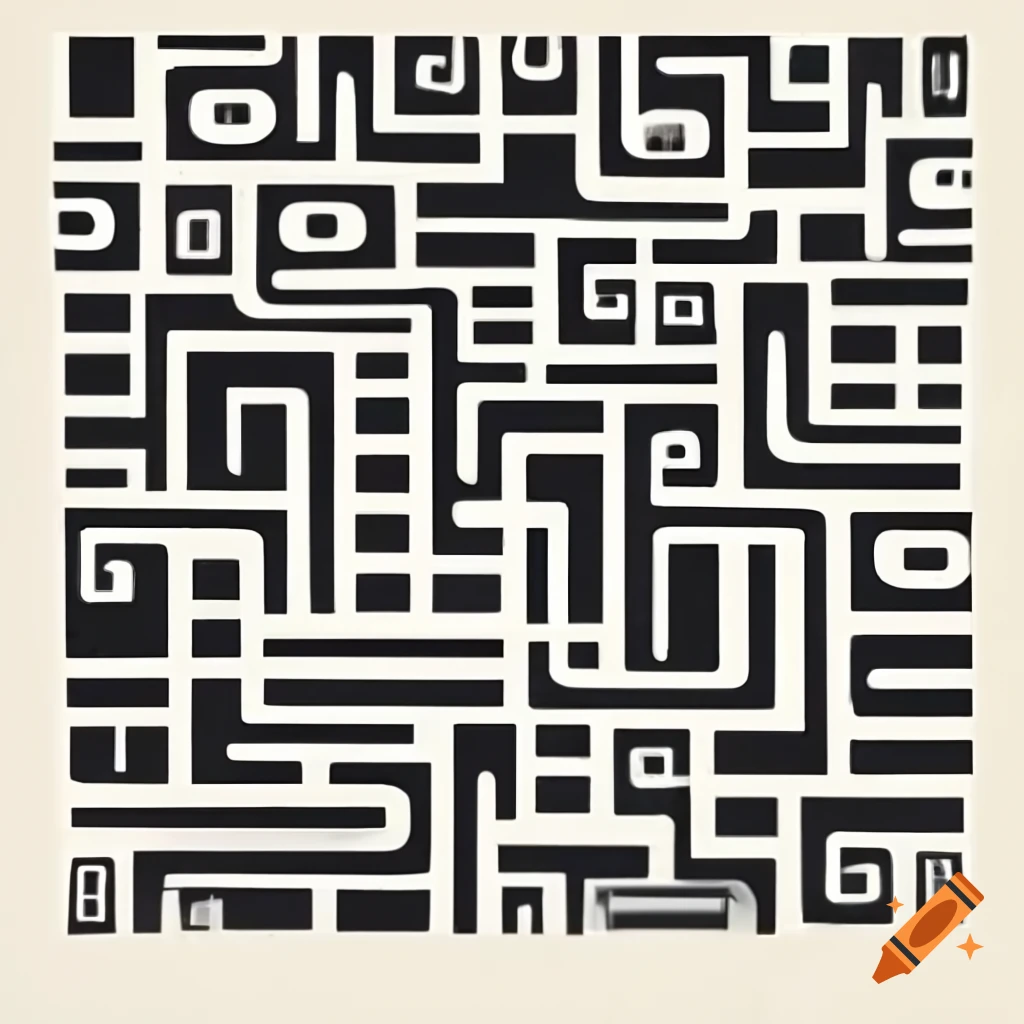 Bauhaus linocut artwork featuring geometric patterns on Craiyon