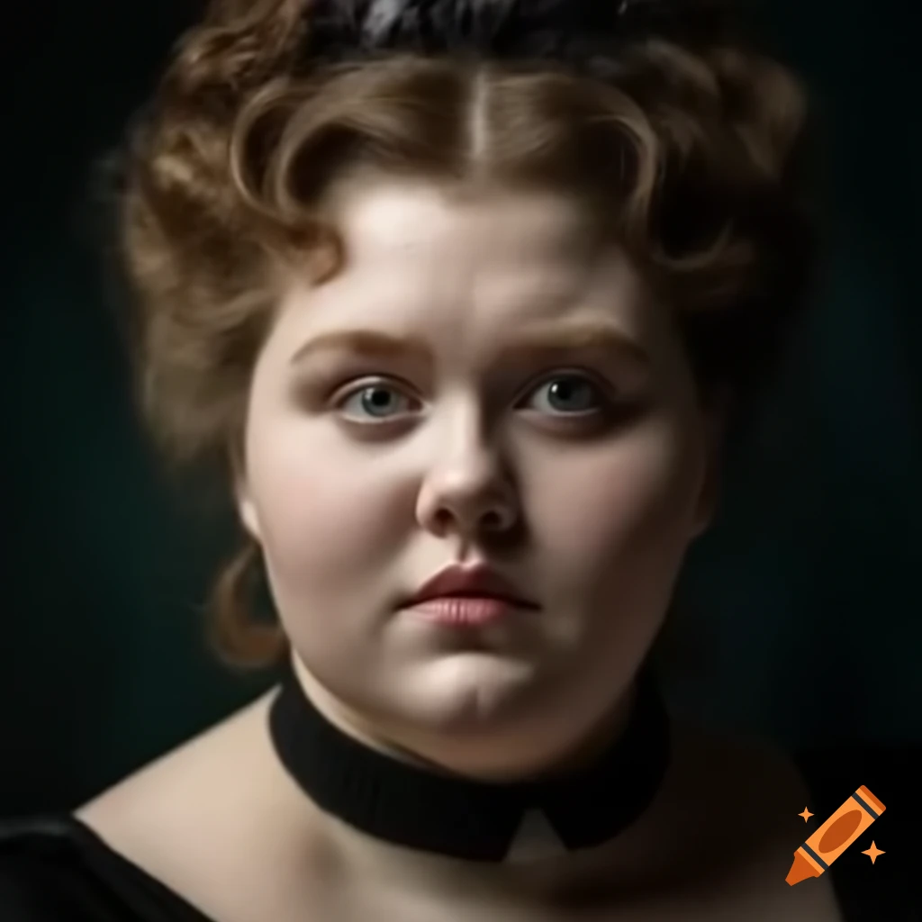 Face of a beautiful plus-sized Victorian lady on Craiyon