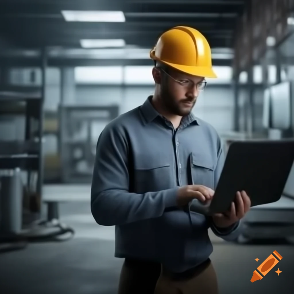 Engineer programming on a computer on Craiyon