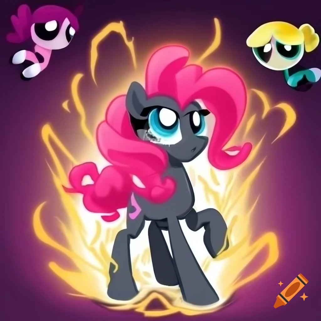 Colorful energy burst interrupts Cartoon PowerPuff Queen Vampire Alien ...