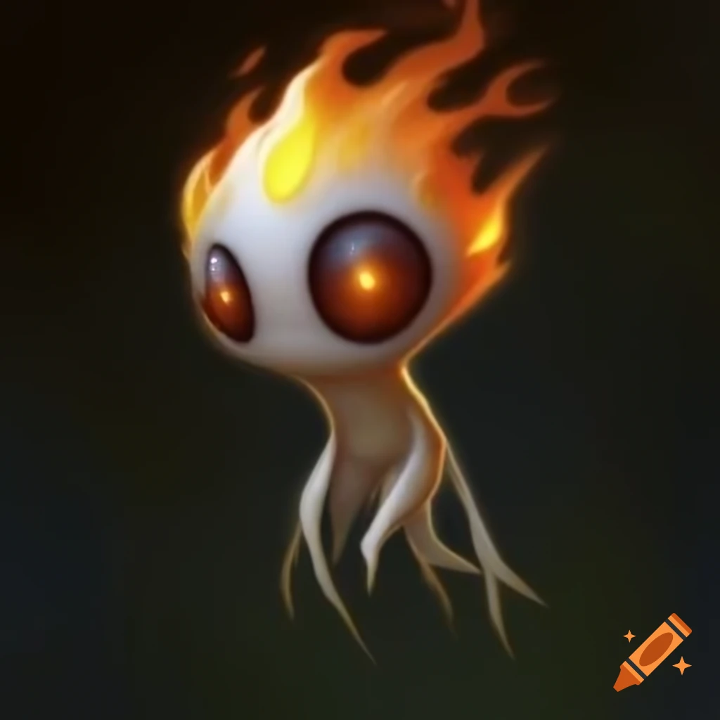 Small skulk creature resembling floating soul with glowing eyes and ...