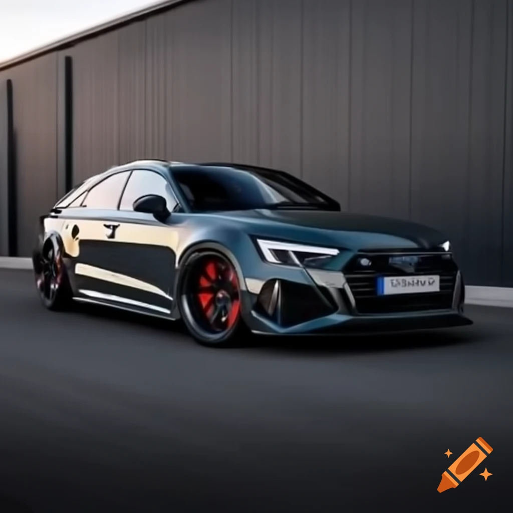 Modified Audi RS6 showcasing tuning enhancements on Craiyon
