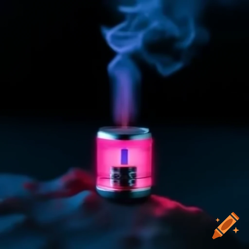Small glowing pink vape designed for low light conditions on Craiyon