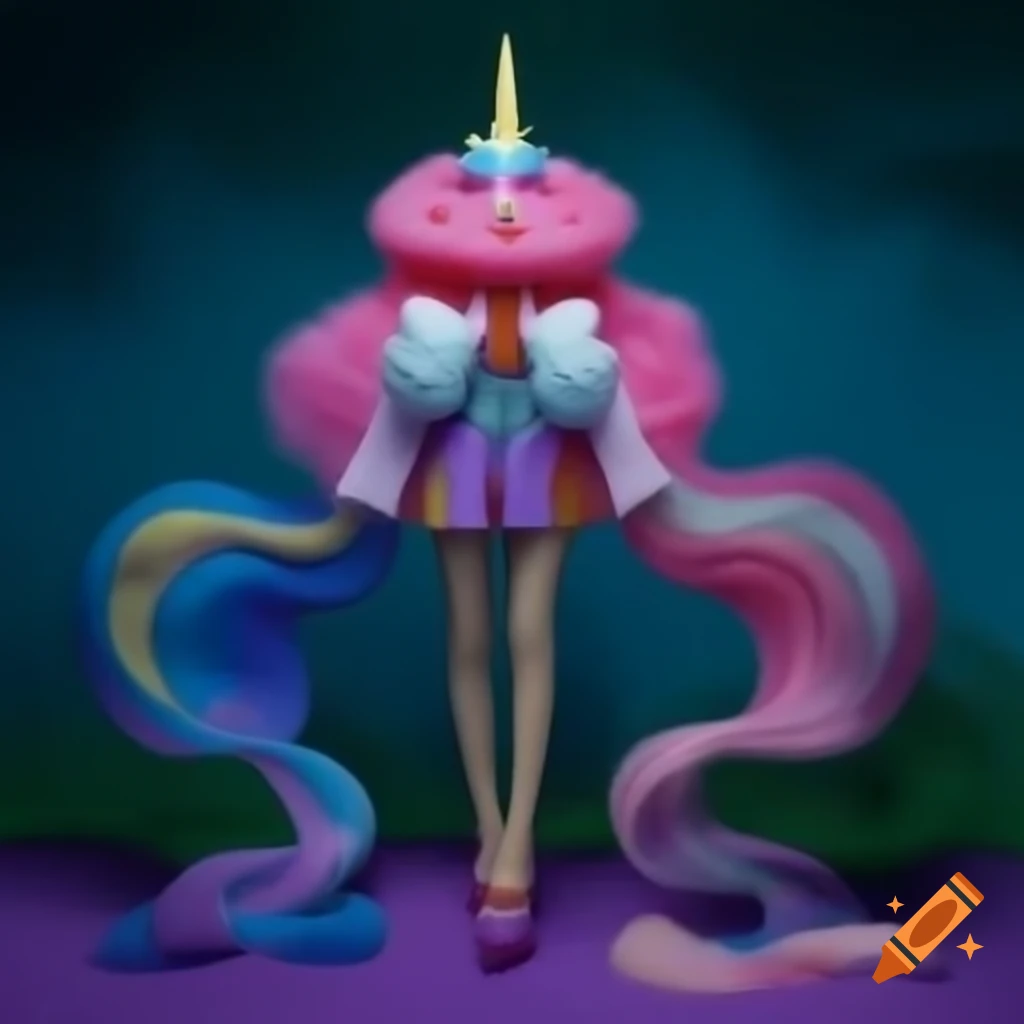 Surreal fashion inspired by mlp on realistic figure display on Craiyon