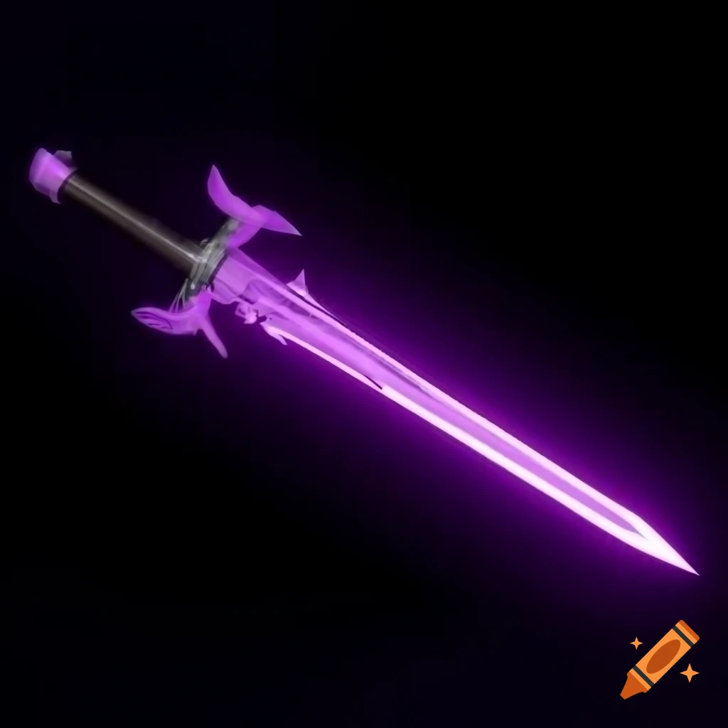 Purple cyberpunk medieval sword design on Craiyon