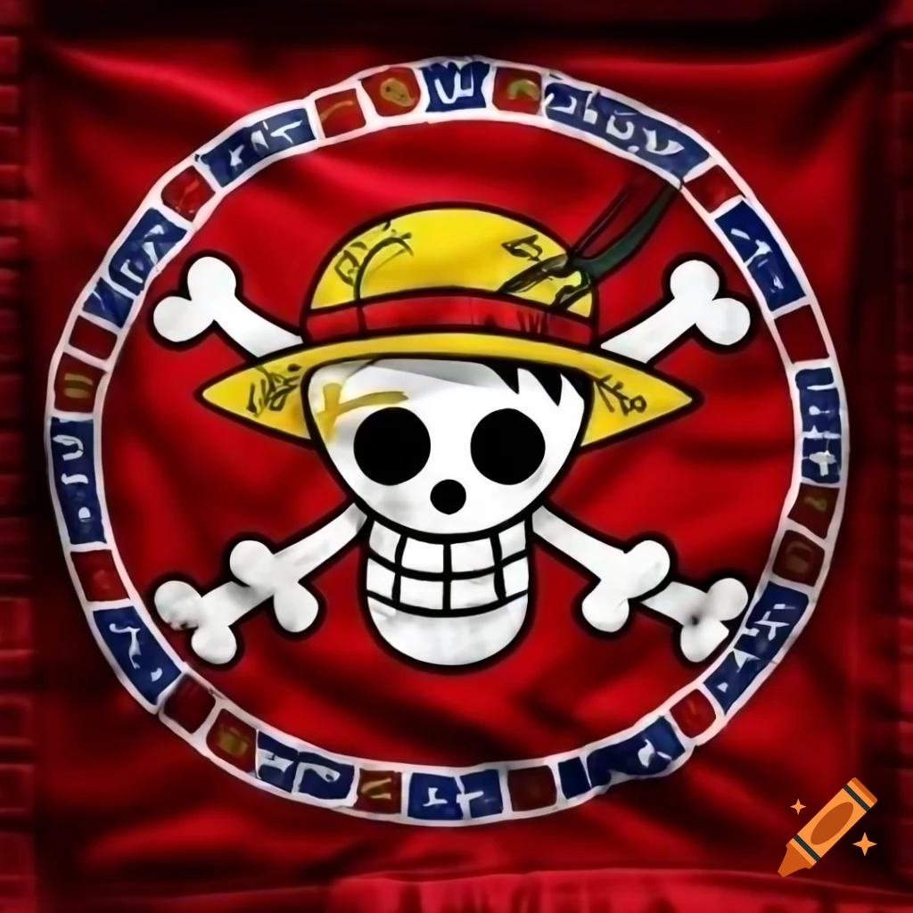 One piece pirate flag featuring luffy's insignia and four emperors ...