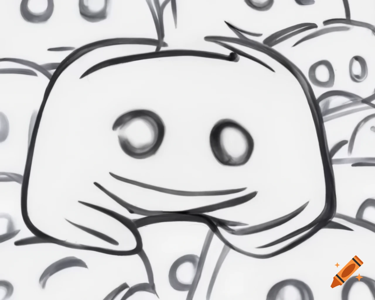 Pencil drawing of the word discord on Craiyon