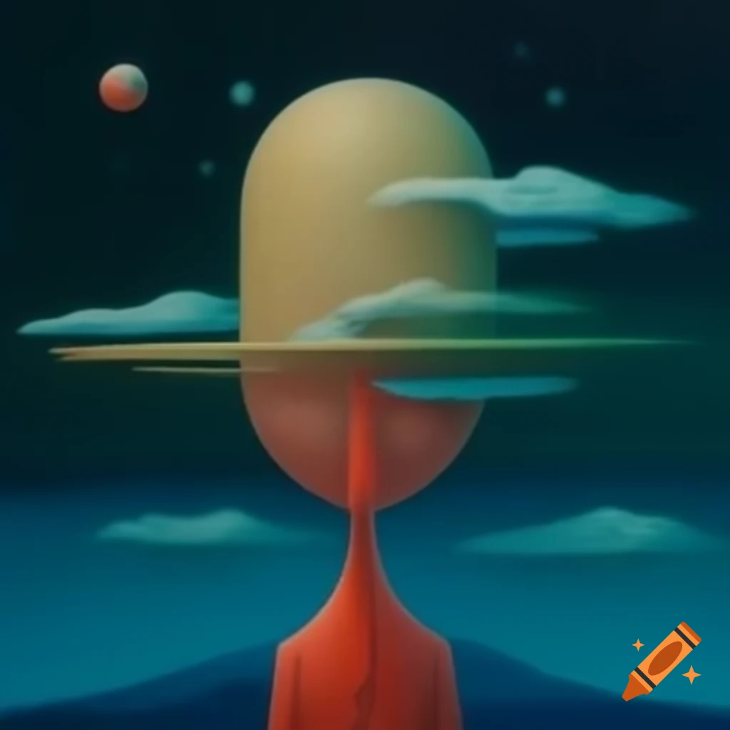 Surrealist artwork with abstract elements on Craiyon