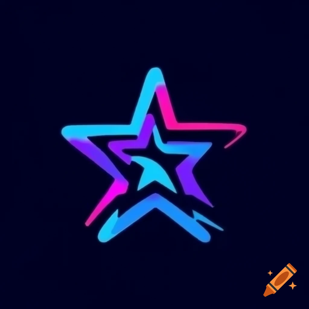 Stylized stars logo design on Craiyon