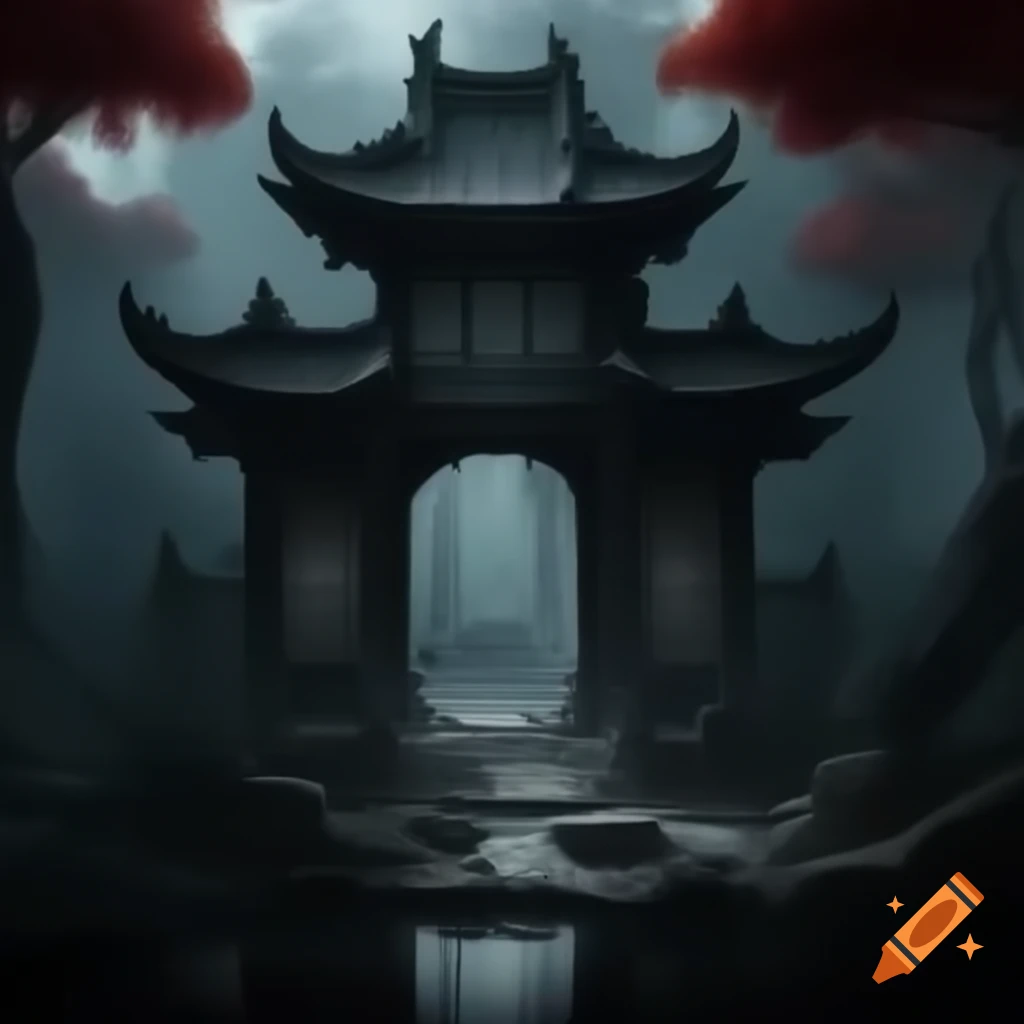 Dark ancient chinese dream scene on Craiyon