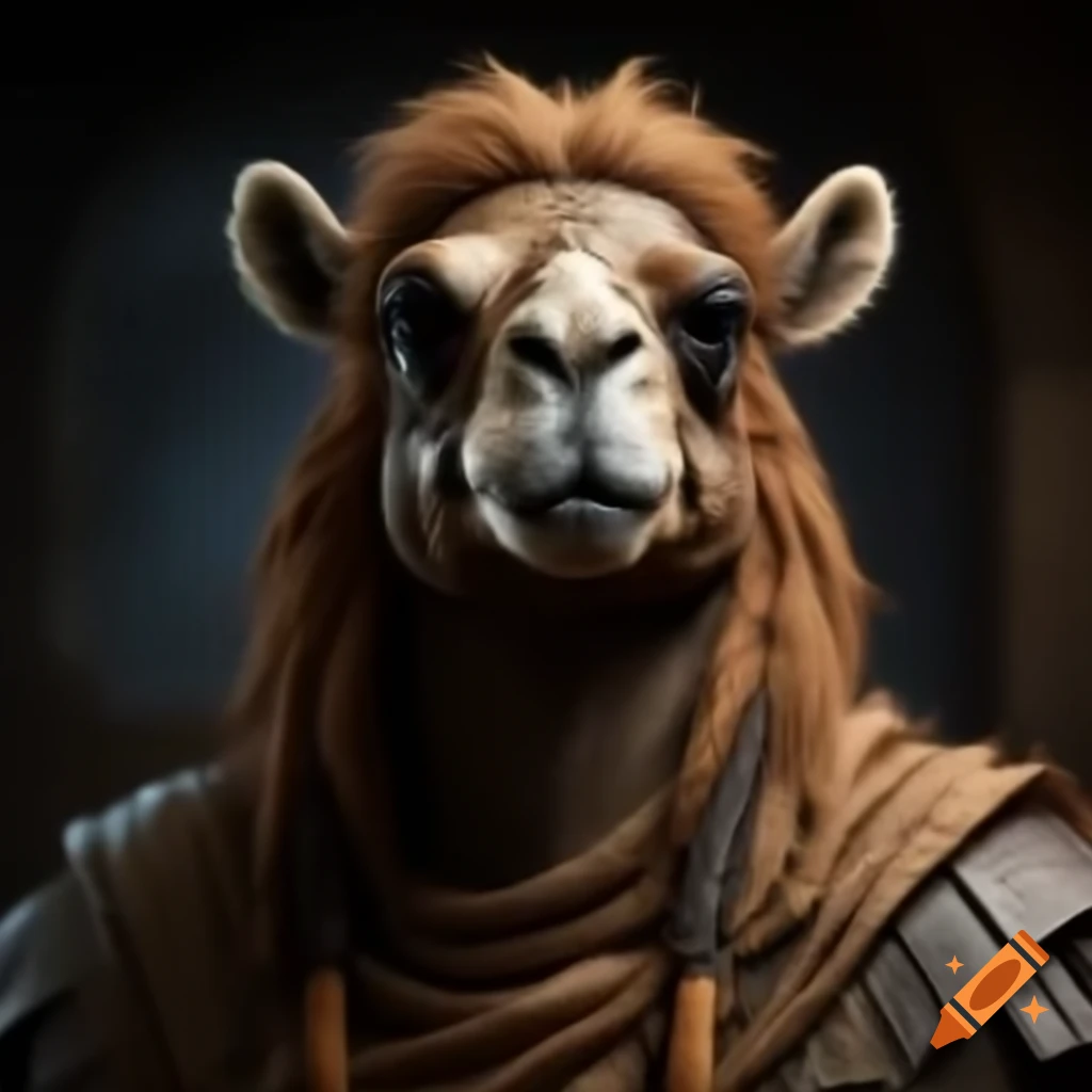 Realistic anthropomorphic camel warrior inspired by 1001 Arabian Nights ...