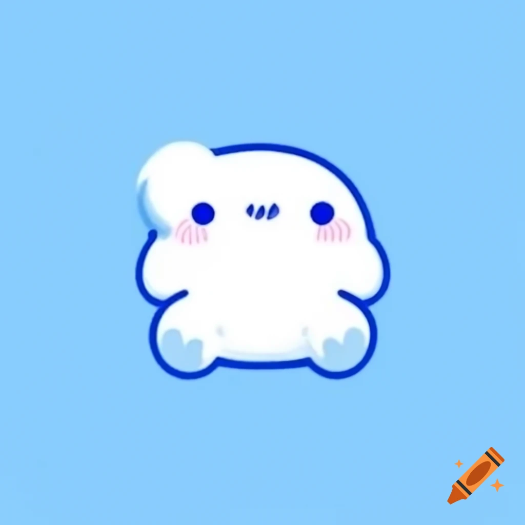 Cute baby blue logo featuring cartoon characters related to software ...