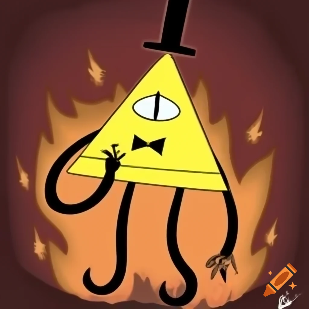 Bill cipher character from gravity falls on Craiyon