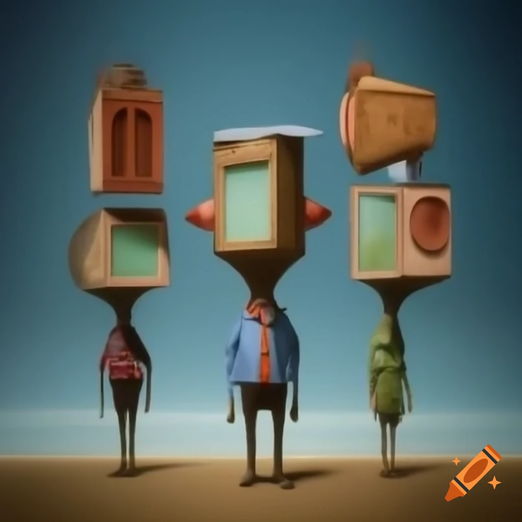 Surrealist composition featuring various objects and windows on Craiyon