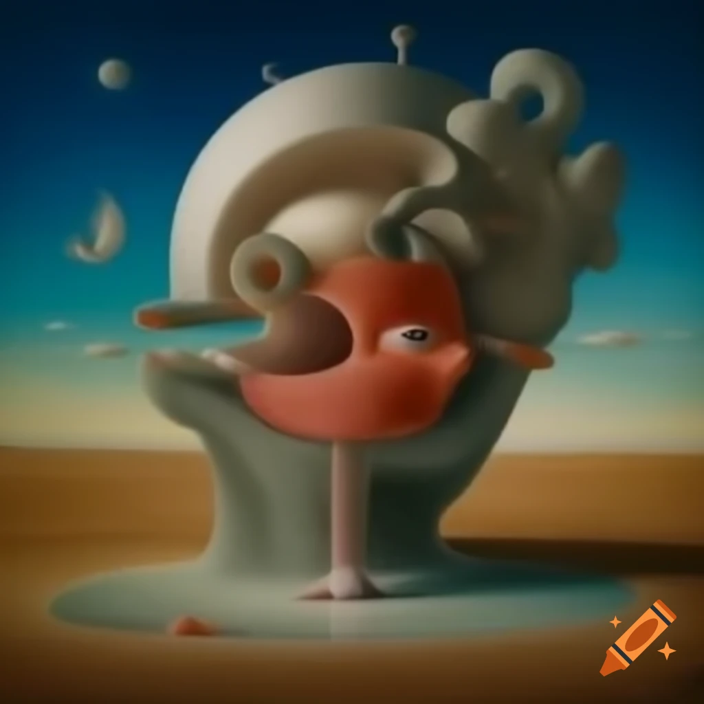 Surrealist art composition on Craiyon