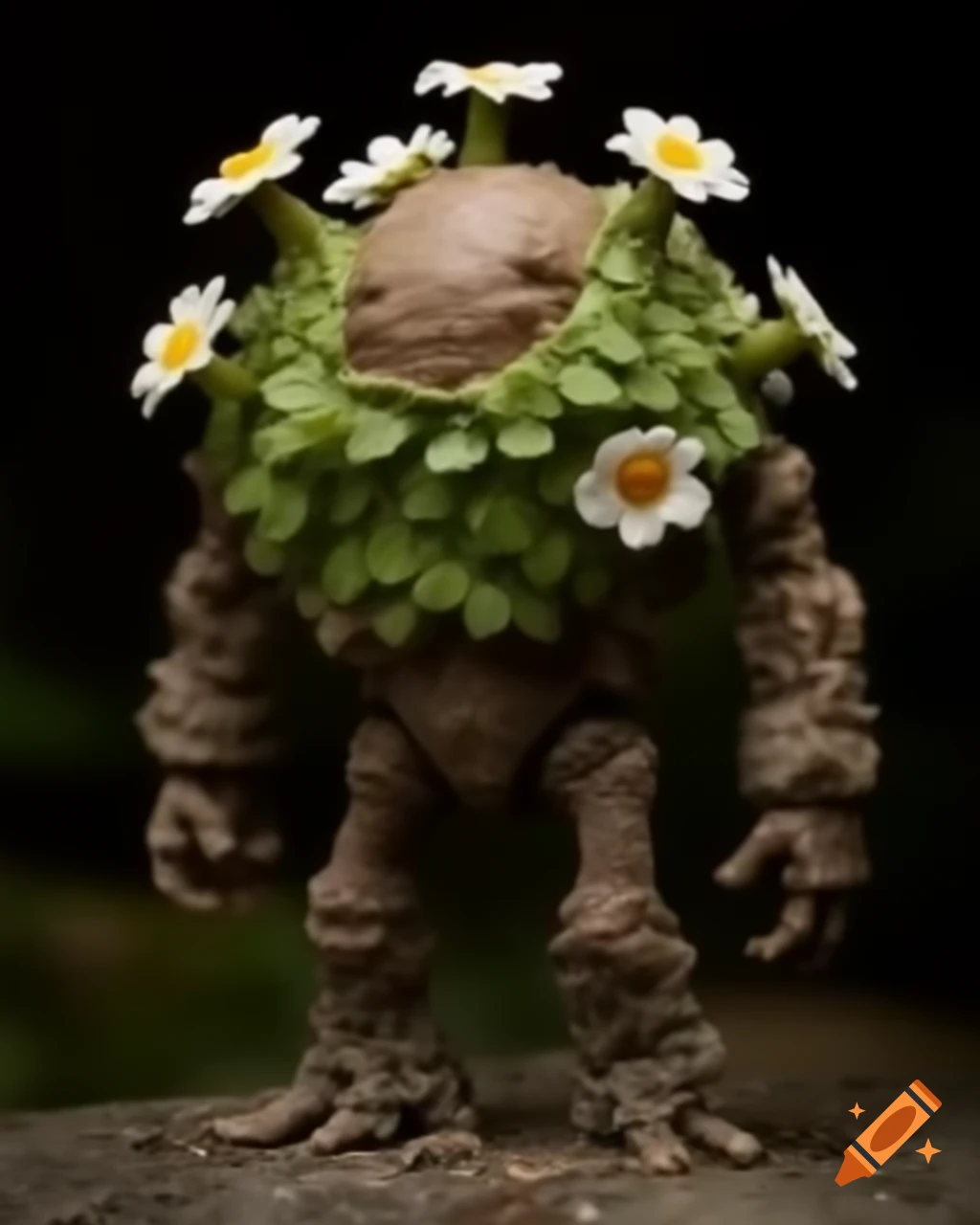 Flowers golem action figure on Craiyon