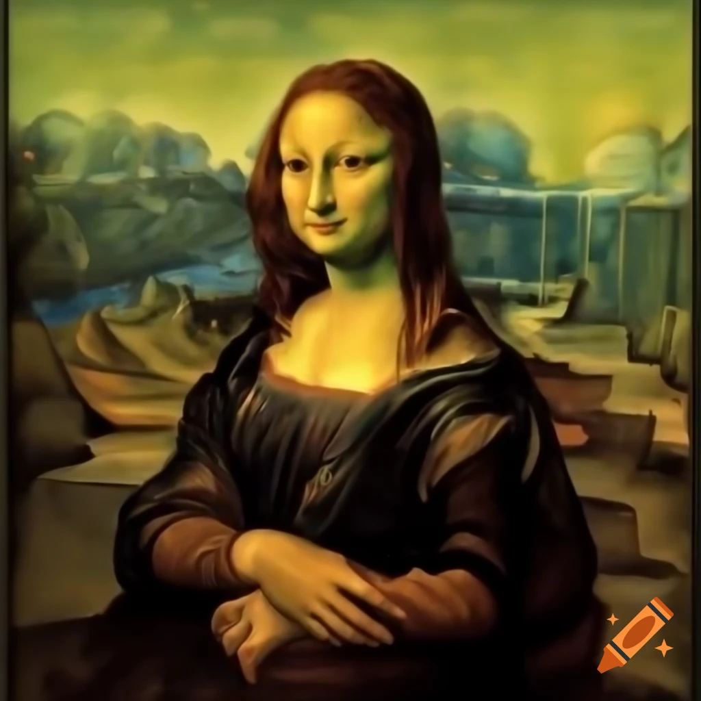 Mona Lisa reimagined in Van Gogh's painting style on Craiyon