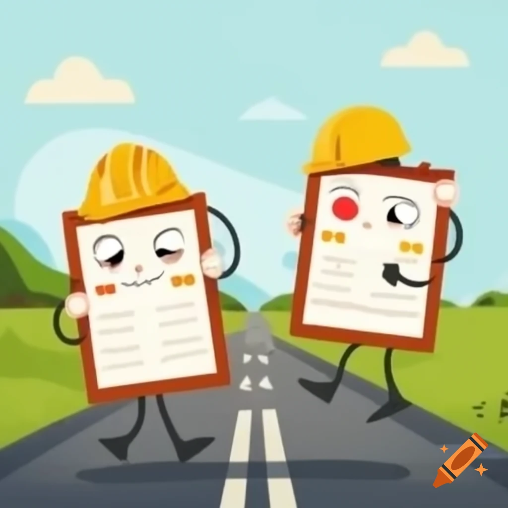 Cartoon character promoting road safety awareness while walking along ...