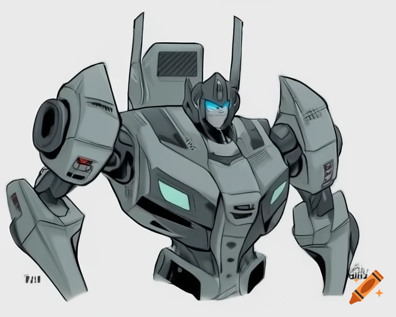 Highly detailed digital art of autobot sentinel prime from idw transformers comics on Craiyon