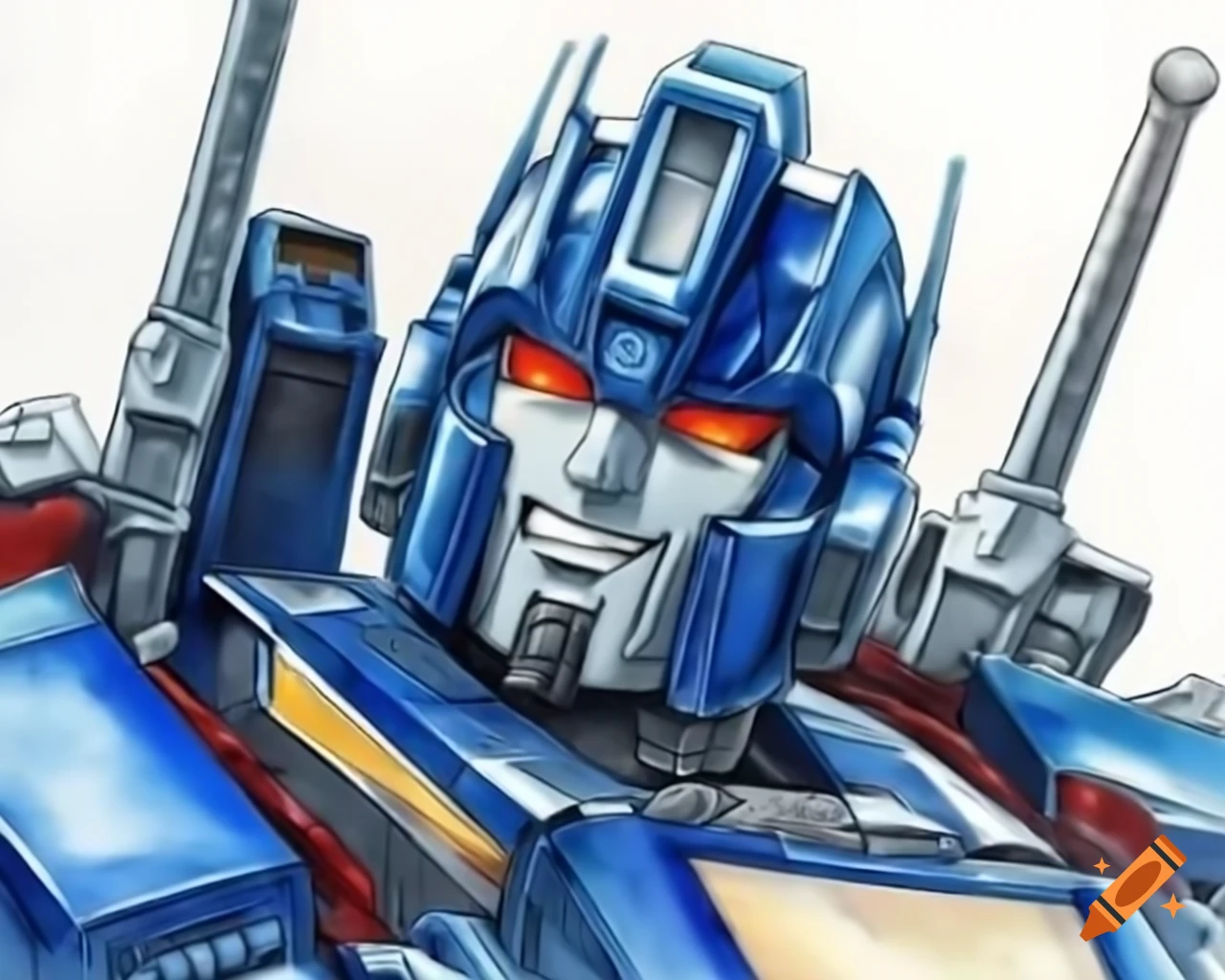 Highly detailed digital art of sentinel prime from idw transformers ...