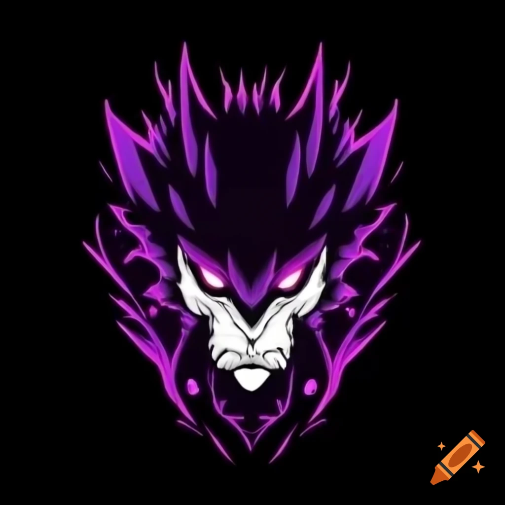 Black and purple beast logo in solo leveling style on Craiyon