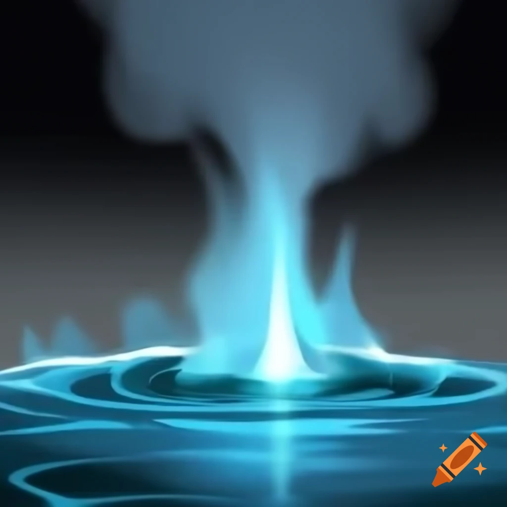 Steam rising from hot water drawing on Craiyon