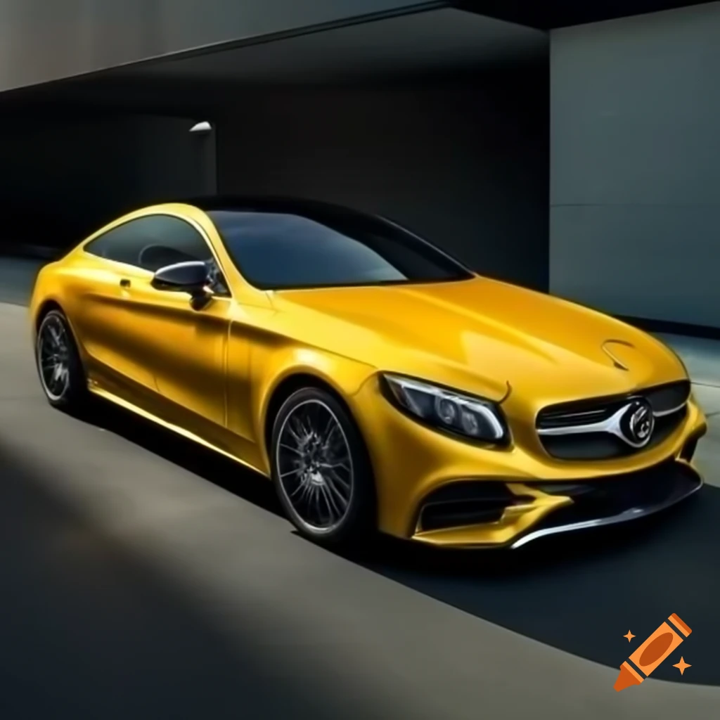 2018 mercedes s65 coupe in matte yellow paint on Craiyon