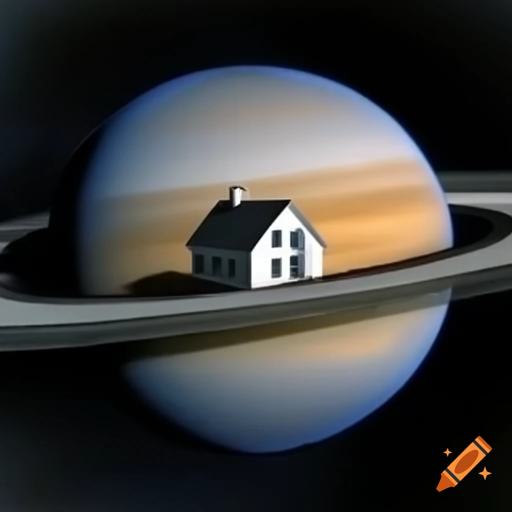 House on the surface of saturn, imaginative concept on Craiyon